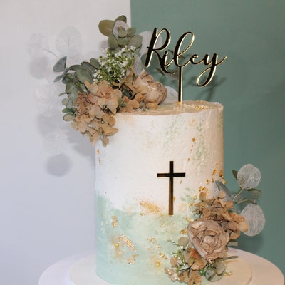 Holy Spirit and Cross Cake Topper First Communion Cake - Etsy