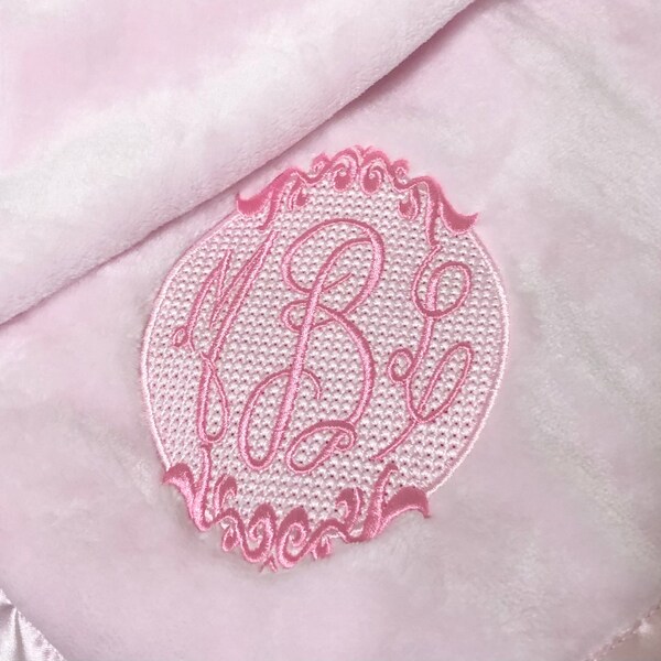 Embossed Scroll Frame Embroidery Monogram Frame - Instant Download - Etsy