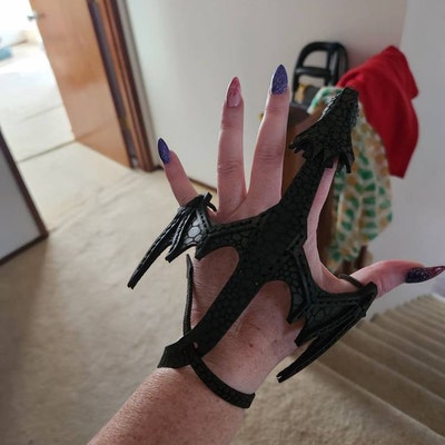 Leather Hand Dragon Cuff - Etsy