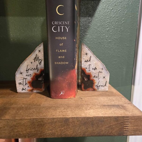 Pre- Order - Obsidian Bookends - Book Quote Bookends - Throne of Glass ...
