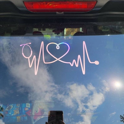 Nursing Heart Heartbeat Vitals Vinyl Decal, Doctor, Surgeon, Nurse Life ...
