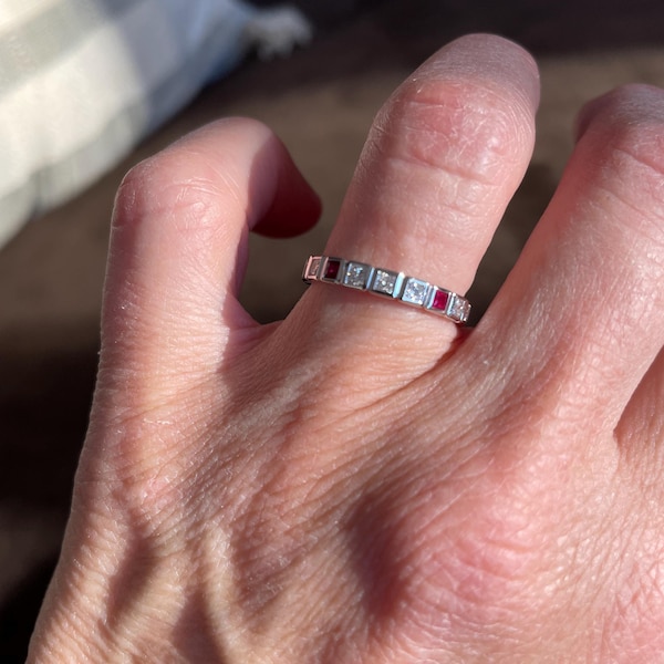 2 Carat Emerald Cut Lab Grown Diamond Engagement Ring | Half Bezel Set ...