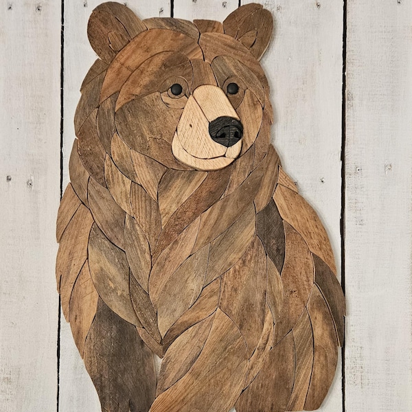 Bear Intarsia Pattern for Beginners, DIY Woodworking Template ...