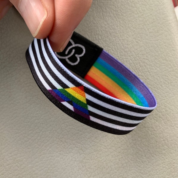 Straight Ally LGBTQ Pride Elastic Woven Wrist Band - Etsy