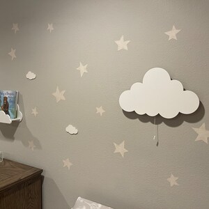 Set of 2 CLOUD WALL LIGHTS Nursery Lighting Baby Room Night Light Kids ...