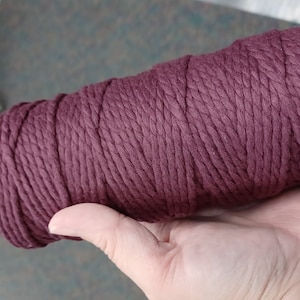 Macrame Cord 5mm Single Strand Twisted Macrame Cord/ Macrame String 328 ...