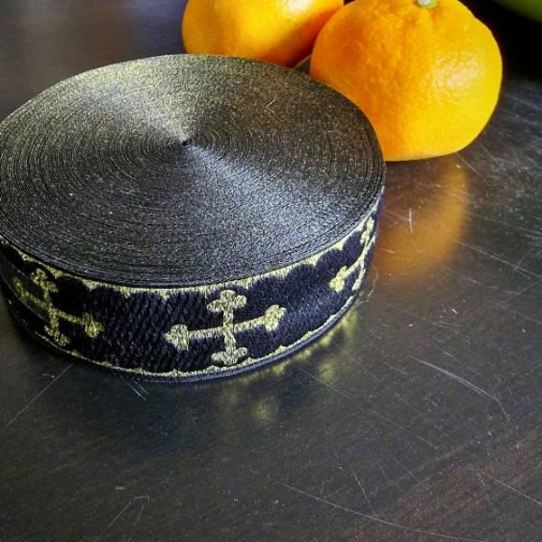 10 Yards/70 Mm Golden Medieval Jacquard Trim(2.75 Inch)vintage Ribbon ...