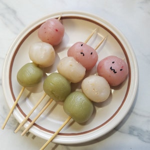 DIY Kit Hanami Dango Mochi Rice Cake Free Shipping 10 Skewers 30 ...