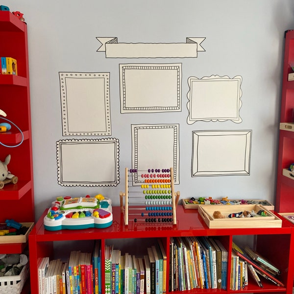 Kids Art Display Frames - Photo Frames - Wall Stickers - Peel and Stick ...