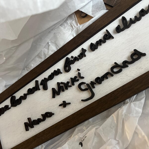 Custom Heart Frame Created by Loved Ones Handwriting or Scribbles ...