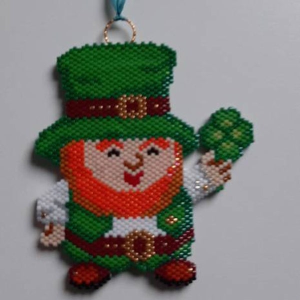 Brick Stitch Pattern Santa Claus (double-sided), Christmas Beading ...