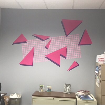 80s Retro Wall Decal Set, Memphis Group Style, 80s Art Deco, Geometric ...