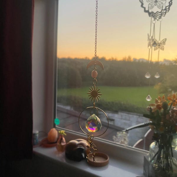 Crystal Suncatcher | Room Decor, Window Decal, Summer Light, Rainbow ...