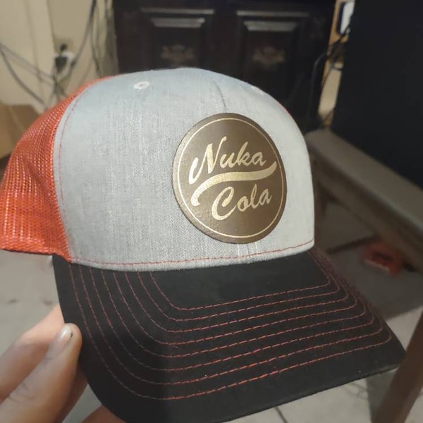 Fallout Nuka Cola Logo Hat | Fallout 3 Hat | Leather Patch Hat ...