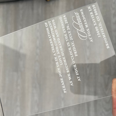 Personalized Clear Acrylic Dry Erase Memo Board - Etsy