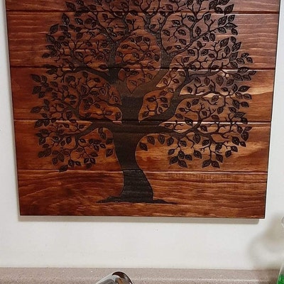 Tree of Life Wooden Sign, Tree Wall Hanging, Laser Engraved Wooden Sign ...