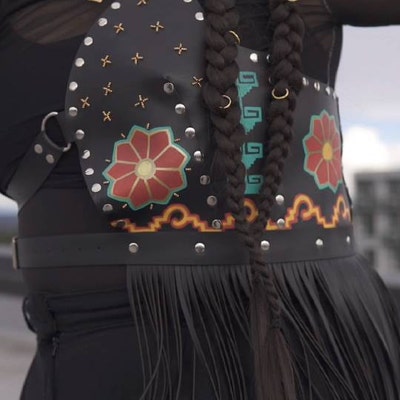 Chained Leather Belt, Womens Leather Belt Harness, Belt Harness With ...