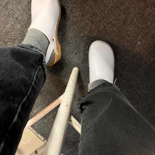 Clogs White With Turnable Strap - Etsy
