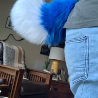 Any Color Fluffy Furry Perky Bouncy Wolf or Fox Tail Cosplay Fursuit ...