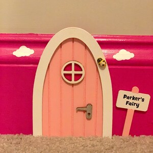 Personalised Pink Fairy Door Great Gift for Girls and Girls Room ...