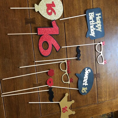 Photo Booth Props Music Notes With Glitter Photo Booth Prop - Etsy