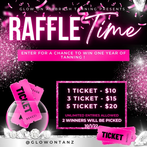 Raffle Flyer, DIY Flyer Design Template, Giveaway Flyer, Raffle Ticket ...