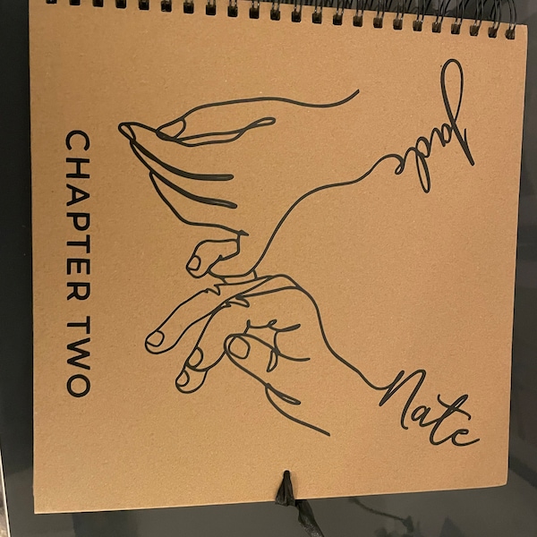 Personalised Scrapbook, Line Art Album, Couples Memory Book, Gifts for ...