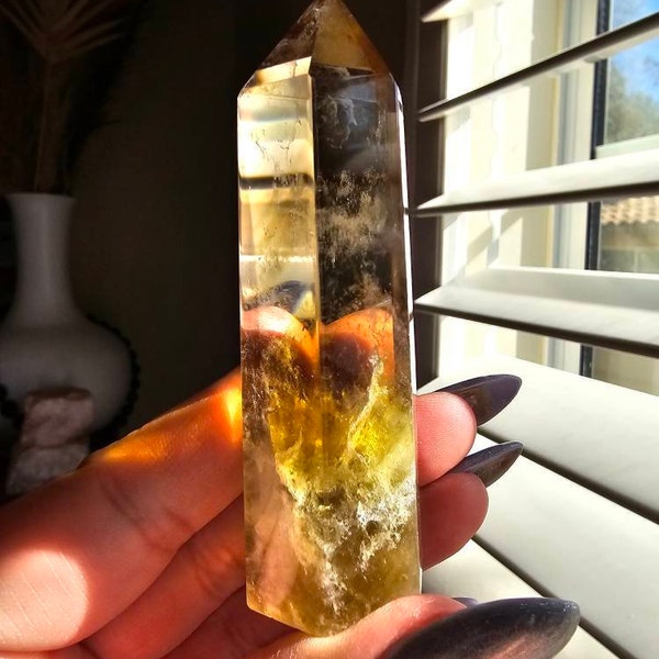 Citrine Tower - Citrine Towers Obelisk Points - Raw Citrine Point Tower ...