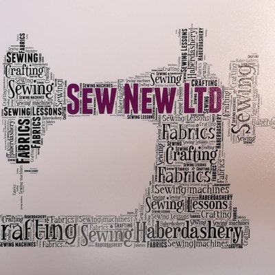 Personalised Sewing Gift Word Art Wall Print Crafter Gift Personalised ...