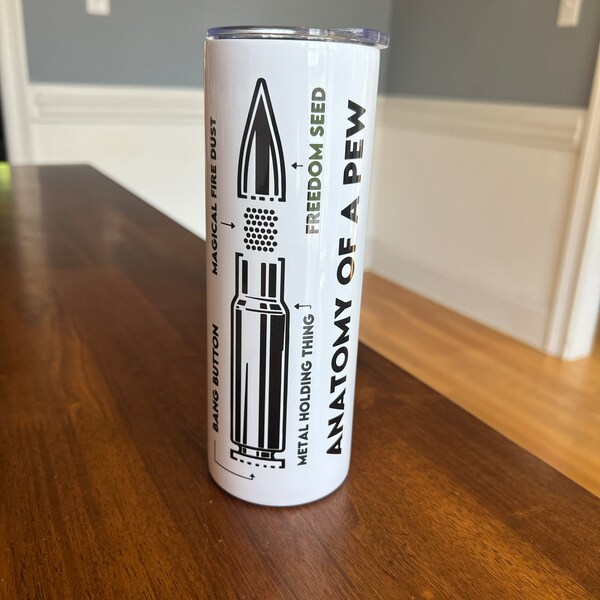Bullet Anatomy Tumbler Design, for 20oz Tumblers, Sublimation Design ...