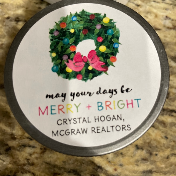 Christmas Candle Favors - May Your Days Be Merry and Bright Design ...