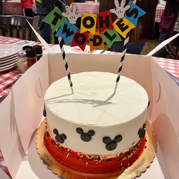 Mickey Mouse Clubhouse Birthday Cake Bunting Topper - Oh Two-dles Cake ...