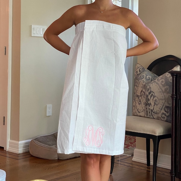 Monogram Towel Wrap, Monogram Bath Wrap, Monogram Shower Wrap, Monogram ...