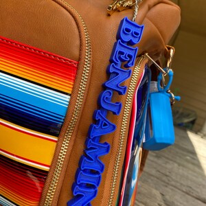 Personalized Custom Name Tag Keychain Keyring Zipper Pull - Etsy