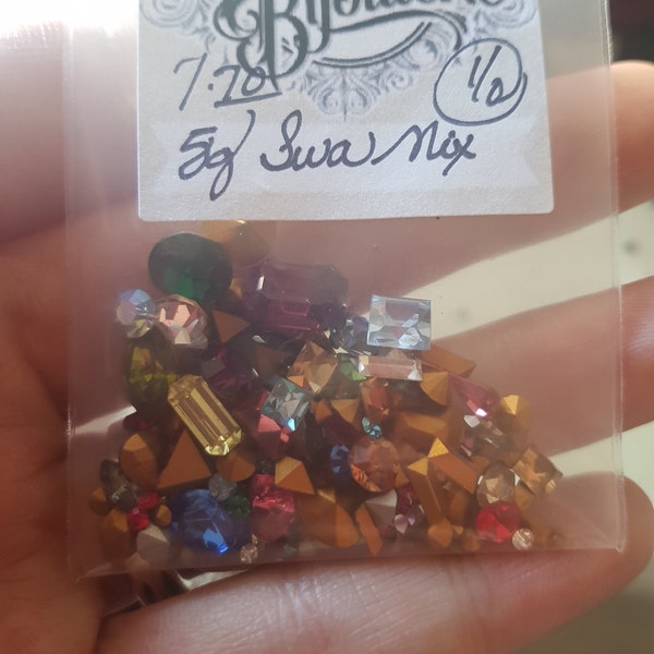Vintage Swarovski Rhinestone Lot Crystal Clay Mix Sample Pack 10pp ...