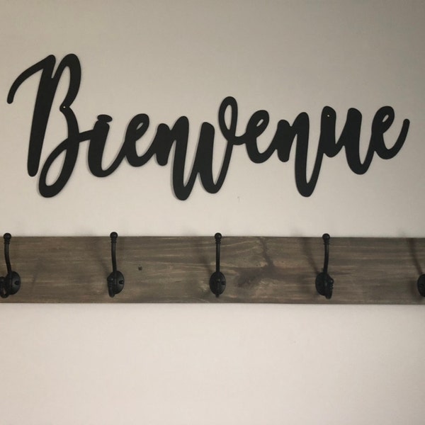 Custom Word Sign Metal Personalized Nursery Name Sign Cursive Word ...