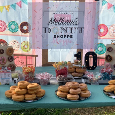 Donut Birthday Party Printable Welcome Sign, Donut Shop, Shoppe ...