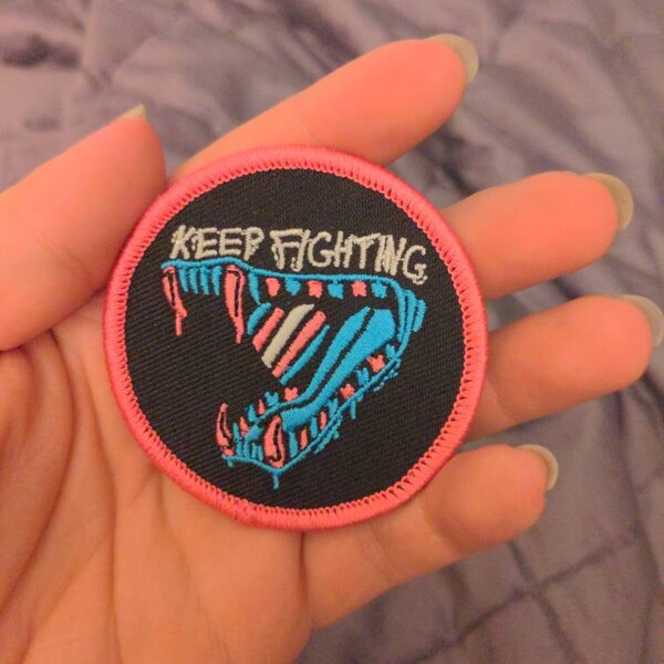 Keep Fighting Trans Pride Patch - Etsy