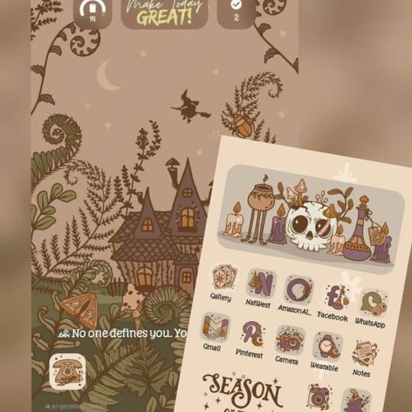 Cozy Fall App Icon Set Autumn Aesthetic Ios App Icons Custom Home ...