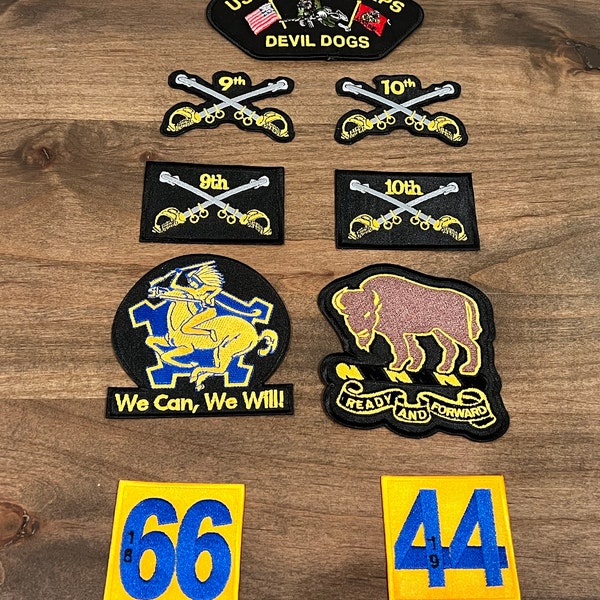 Buffalo Soldiers 9th & 10th Cavalry Patches - Set of 2 BSMC 3" X 2" - Etsy