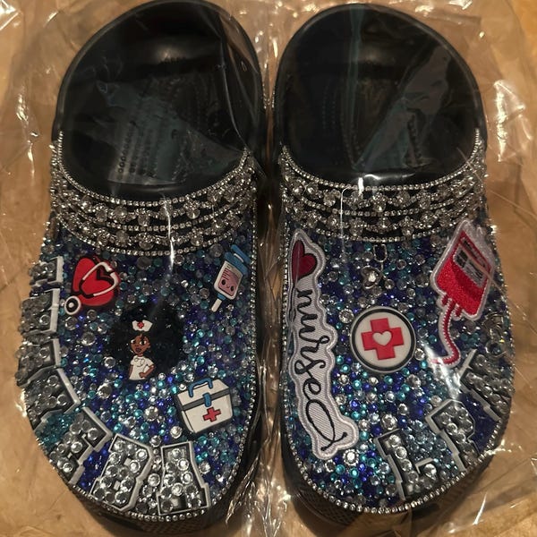 Personalized Themed Nurse Crocs - Etsy