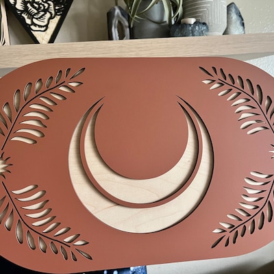 Wild Lotus Arch Panels set of 2 Wood Wall Hangings - Etsy