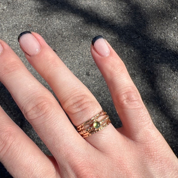 Stacking Ring Set, Stackable Ring Set, Stacking Ring, Ring Set, Gift for Her, Stackable Rings ...