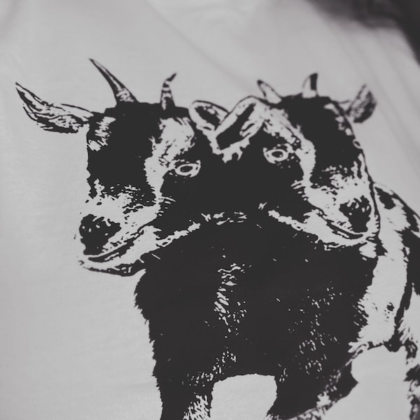 Two Headed Goat Shirt Funny Shirt for Women Men Cool Graphic T Shirts ...