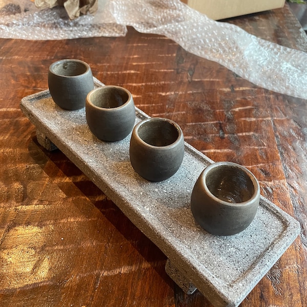 Handmade Burnt Clay Mezcal Copitas: Oaxaca Shot Glasses - Etsy