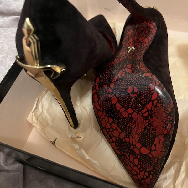 Vintage Cesare Paciotti Lady Blade High Heel Shoes, Heels, Boots Black ...