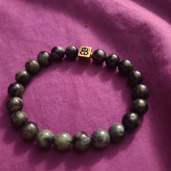 Dark Green Jade Bracelet, Jade Bracelet, Men's Beaded Bracelet, Mens ...