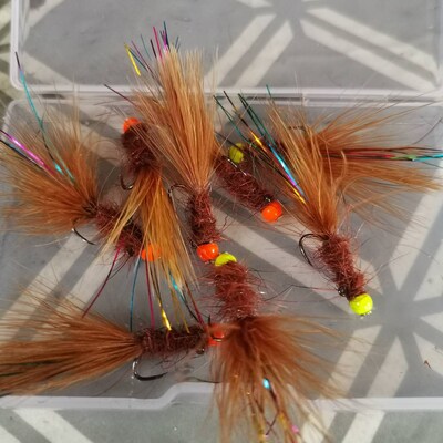 3 Euro Nymphing Flies 1 FREE Random Fly Tungsten Caddis Hot Spot Egg ...