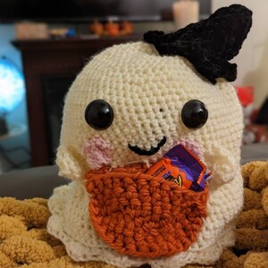 Crochet Halloween Pumpkins and Ghost PATTERN Amigurumi - Etsy