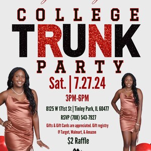 Trunk Party Invitation , Editable , Digital Download, Canva Template ...